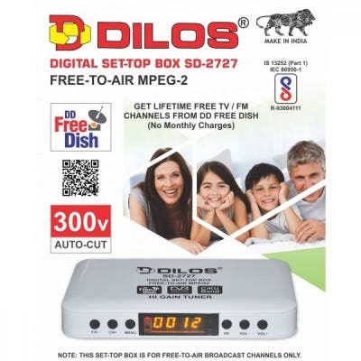 Dilos MPEG-2 SD-2727 DVB-S Digital FTA Set-Top Box - solidtv box - Medium