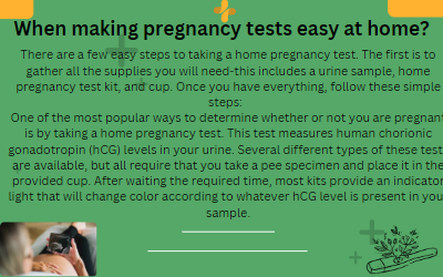 There are a few easy steps to taking a home pregnancy test. The first ...
