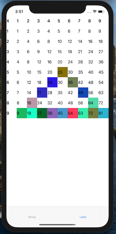 Swift 寫九九乘法表. Nested for-loop 產生 100個 UILabel： | by twber | 彼得潘的 Swift iOS / Flutter App 開發教室 ...