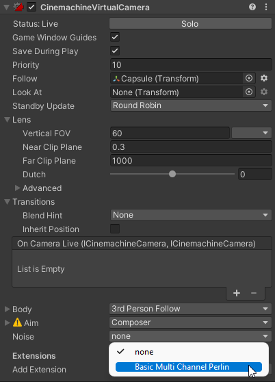 How to Create the Hand-Held Look on Unity Cameras using Noise - Justin Collins - Medium