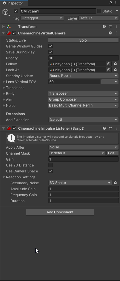 Shaking the cinemachine using Impulse. - Joseph Hibbs - Medium