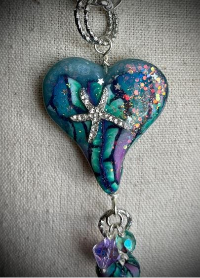 Ocean Blue Necklace - Catieraymonddesigns - Medium