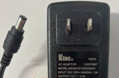 *Brand NEW*Original Ketc 12V 2.5A 30W AC Adapter KSAS0361200250HU for ...