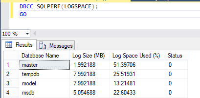 การใช้ DBCC SQLPREF command ดูพื้นที่ transaction log SQL Server | by ...