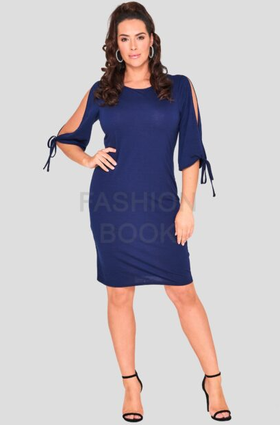 OPEN ARM JERSEY DRESS (navy color) - Alpha P - Medium