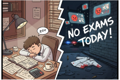 The Leisure of Death: No Exams Today! | by Riya Jha | The Zerone | Medium