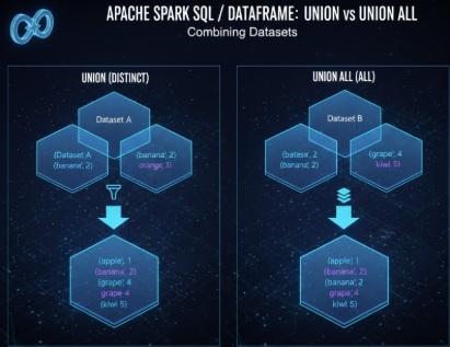 Union and UnionAll in Spark. When working with Apache Spark… | by Data with Abhishek | CodeX ...