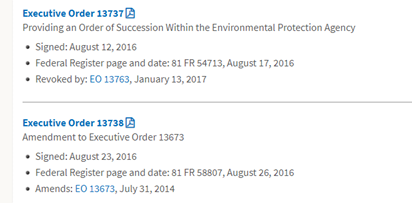 Executive Order 13738. Executive Order 13738 | by Allison Sorkness | Medium