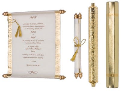 Scroll Wedding Invitations: Reviving the Regal Feel | by sujata mane ...