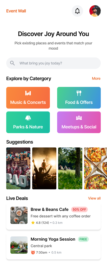 Designing an Event Wall App: Connecting People with Joyful Places and ...