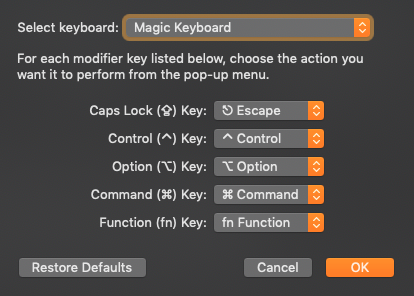 Since Mac OS Sierra: Just choose the keyboard you want to remap CAPS ...