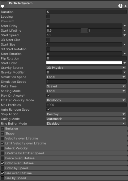 Unity_5. ParticleSystem - 그냥그런애 - Medium