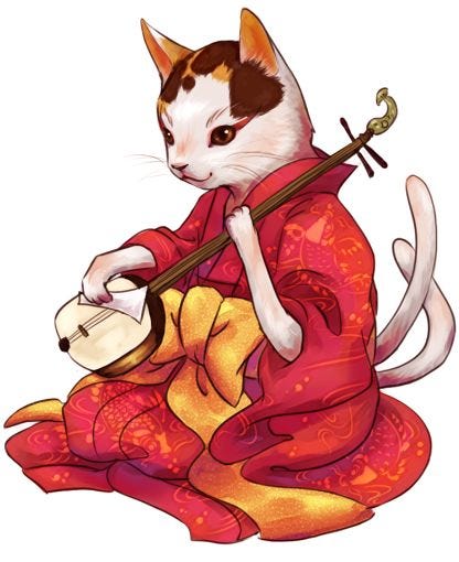 Yōkai: Nekomata (猫また cat spirit). The nekomata is a type of cat yokai ...