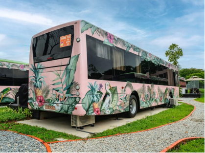 Southeast Asia’s First Resort Hotel Using Repurposed Buses ...