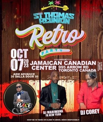 ST.THOMAS REUNION RETRO PARTY - Harry Ajax - Medium