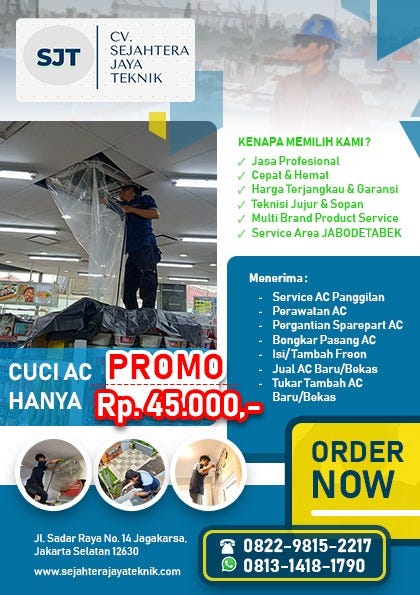 SERVICE AC DI JAKARTA UTARA Promo Cuci AC Hanya Rp. 45 Ribu Call/WA ...