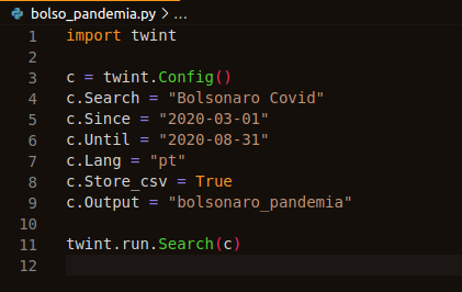 Twint: coleta de dados do twitter com python | by Naiara Cerqueira | Medium