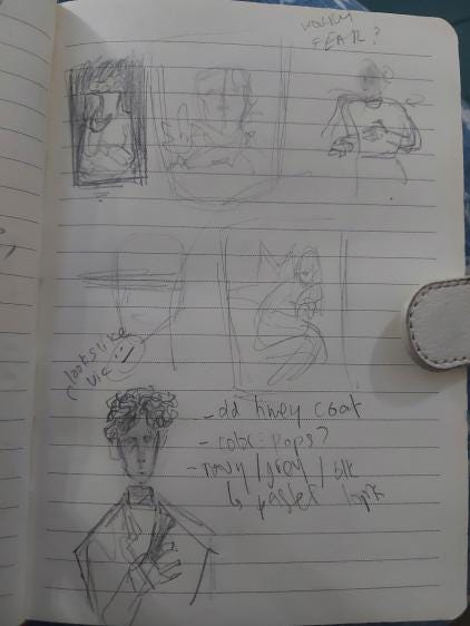 assignment #?: character sketch. For the character sketch, I begin with ...