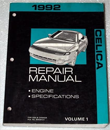 Download In !PDF 1992 Toyota Celica Repair Manual (AT180, ST184, ST185 ...