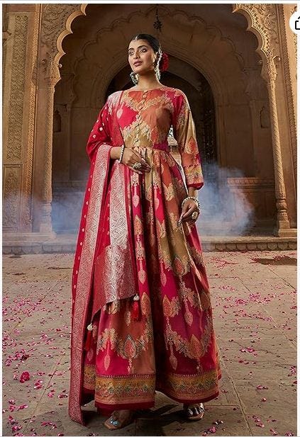 Elina Fashion Indian Party Gown with Dupatta - Shamsul Faroque Mohammad ...