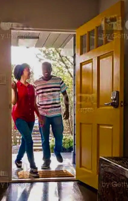 Dear Audience. Two people standing at an open door see… | by Shirley ...
