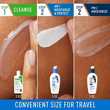 CeraVe AM Face Moisturizer with SPF, PM Face Moisturizer & Hydrating ...