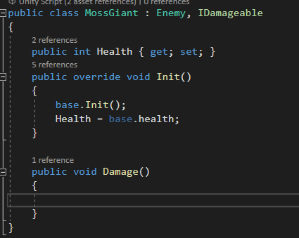 IDamageable Interface in Unity. When designing games in Unity, it’s… | by Thomas Mauro | Medium