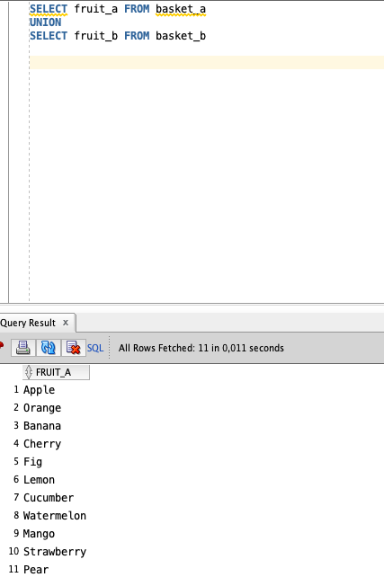 Oracle SQL’de SET Operatörleri: UNION, UNION ALL, INTERSECT ve MINUS ...