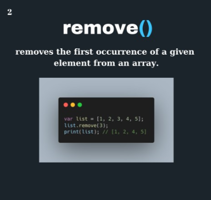 Exploring the Syntax and Usage of remove(), forEach(), and join() Methods in Dart | by Ahmed ...