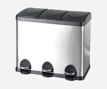 MAX-SN353A 3 Compartments Recycle 60l Public Pedal Bin Mechanism with ...