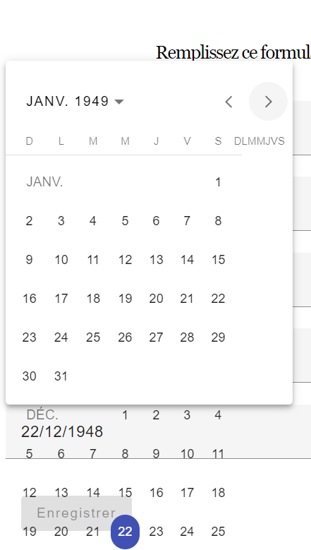 Material Date Picker is out of container when changing month/year | by Ted James | Medium