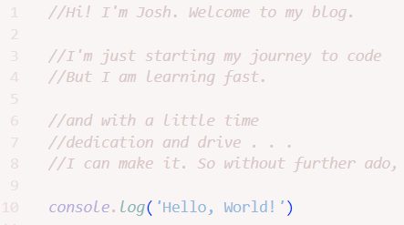 console.log(‘Hello, world’). Hi, I’m Josh. | by Josh Wu | Medium
