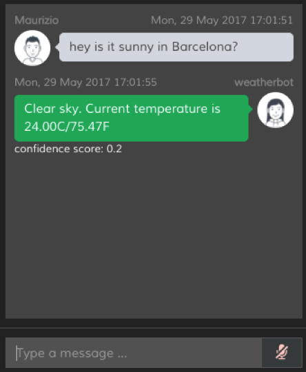 Weather Bot. Building a weather bot in 5 mins. | by Maurizio Cibelli ...
