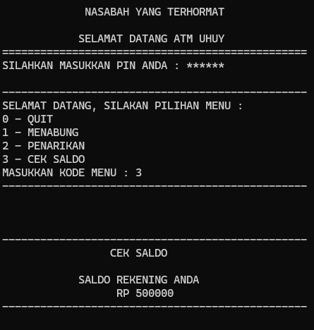 PROGRAM ATM C++ DENGAN MENGGUNKAN CLASS | by M. Kemal Navis ...