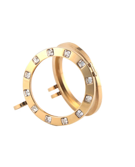 “PRESELL PRODUCT” 35mm Stainless Steel Coin Frame Pendant with Square ...