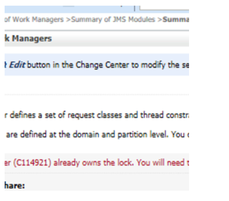 There can be cases when we make some changes in weblogic console but ...
