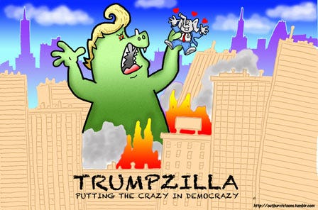 TRUMPZILLA. At this point drawing or writing… | by Jim Brenneman | Medium