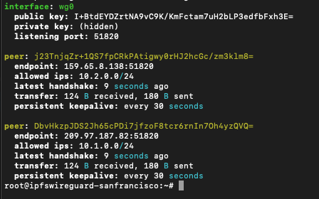 Private IPFS over Wireguard. Spin up three droplets over at Digital ...