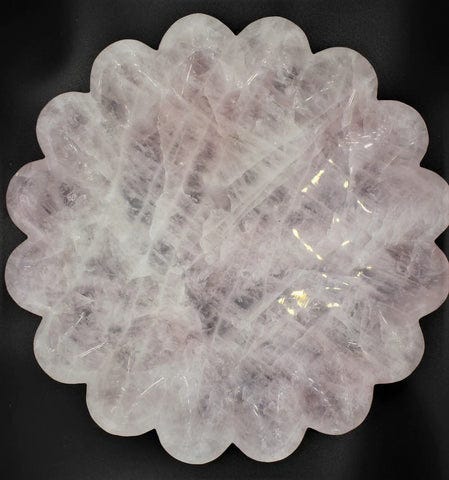 Rose Quartz Lotus Platter - Jain expo - Medium