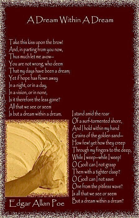 Poem. When you read A Dream within A Dream by… | by 𝑀𝒾𝓂𝒾🖤🥀 | Medium