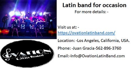 Ovation Latin band for occasion in California at Best Price. | by ...
