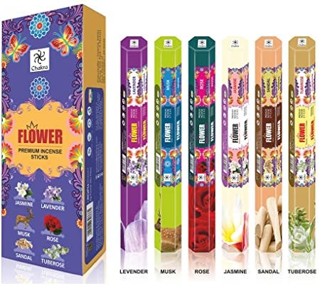 Chakra Assorted Incense Sticks Pack of 10 - Oz Incense Burner - Medium