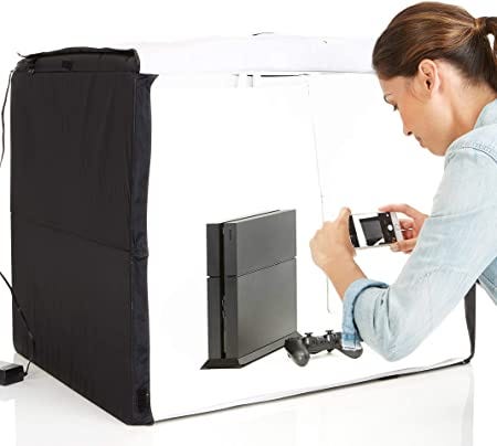 Amazon Basics Portable Foldable Photo Studio Box with LED Light — 25 x ...