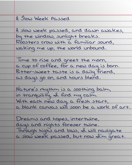 A Slow Week Passed, poem written for a week of unproductivity | Medium