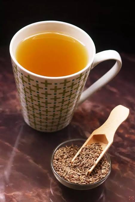 Cumin water, made by splashing cumin seeds in water for the time being ...