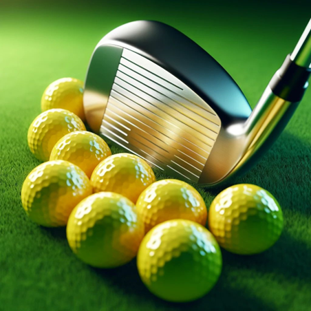 New Attitude, Three Golf Clubs And Bright Yellow Balls | by Edger Ai ...