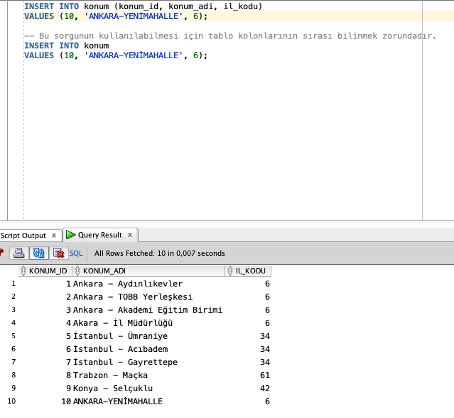 Oracle SQL’de DML (Data Manipulation Language) | by Muhammed Sefa Taş | Medium