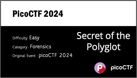 Cracking PicoCTF 2024 Forensics Challenge—"Secret of the Polyglot” | by Shivani Patel | Medium