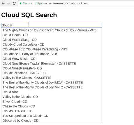 Search on Google Cloud Platform — Cloud SQL | by Zdenko Hrček | Google ...
