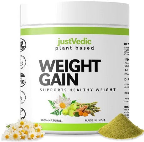 Justvedic Weight Gain Drink Mix. Weight gain drink mixes are dietary ...